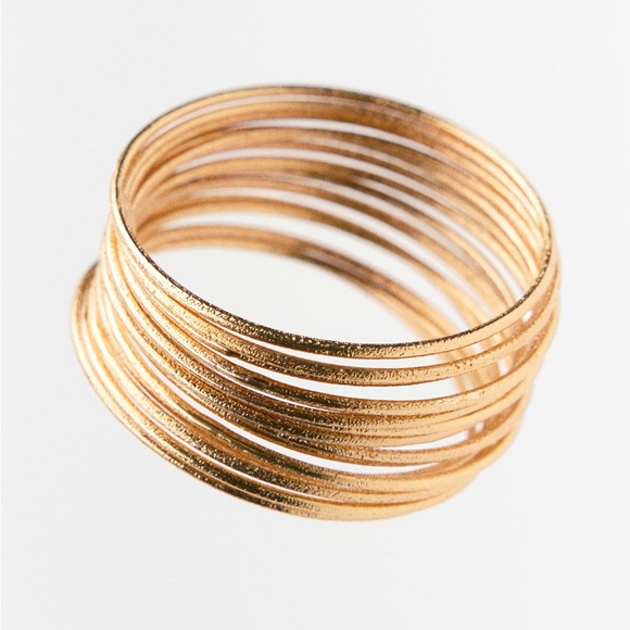 Zara | Jewelry | Zara Pack Of Gold Bangles | Poshmark